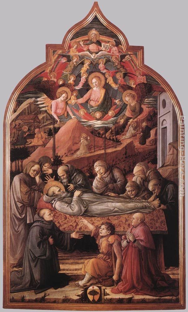 Fra Filippo Lippi Funeral of St Jerome Painting - iPaintingsforsale.com